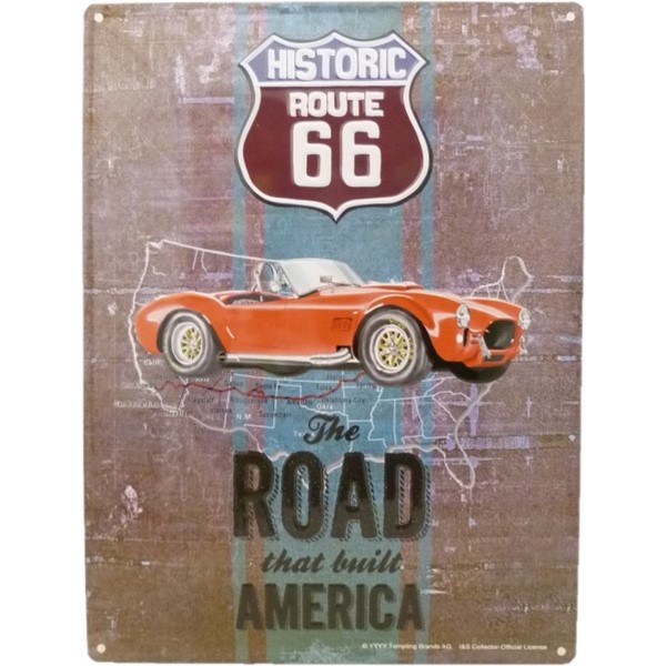 Historic Route 66 The Road That Built America – Rode Auto - Retroborden
